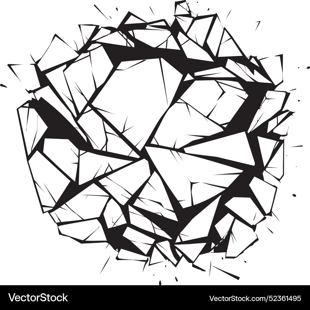 Disrupted dreamscape abstract broken glass Vector Image