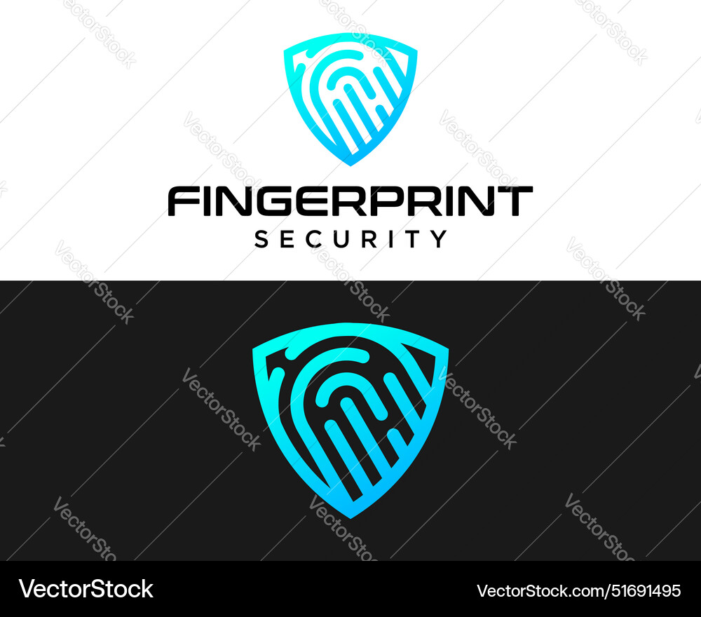 Fingerprint logo Royalty Free Vector Image - VectorStock