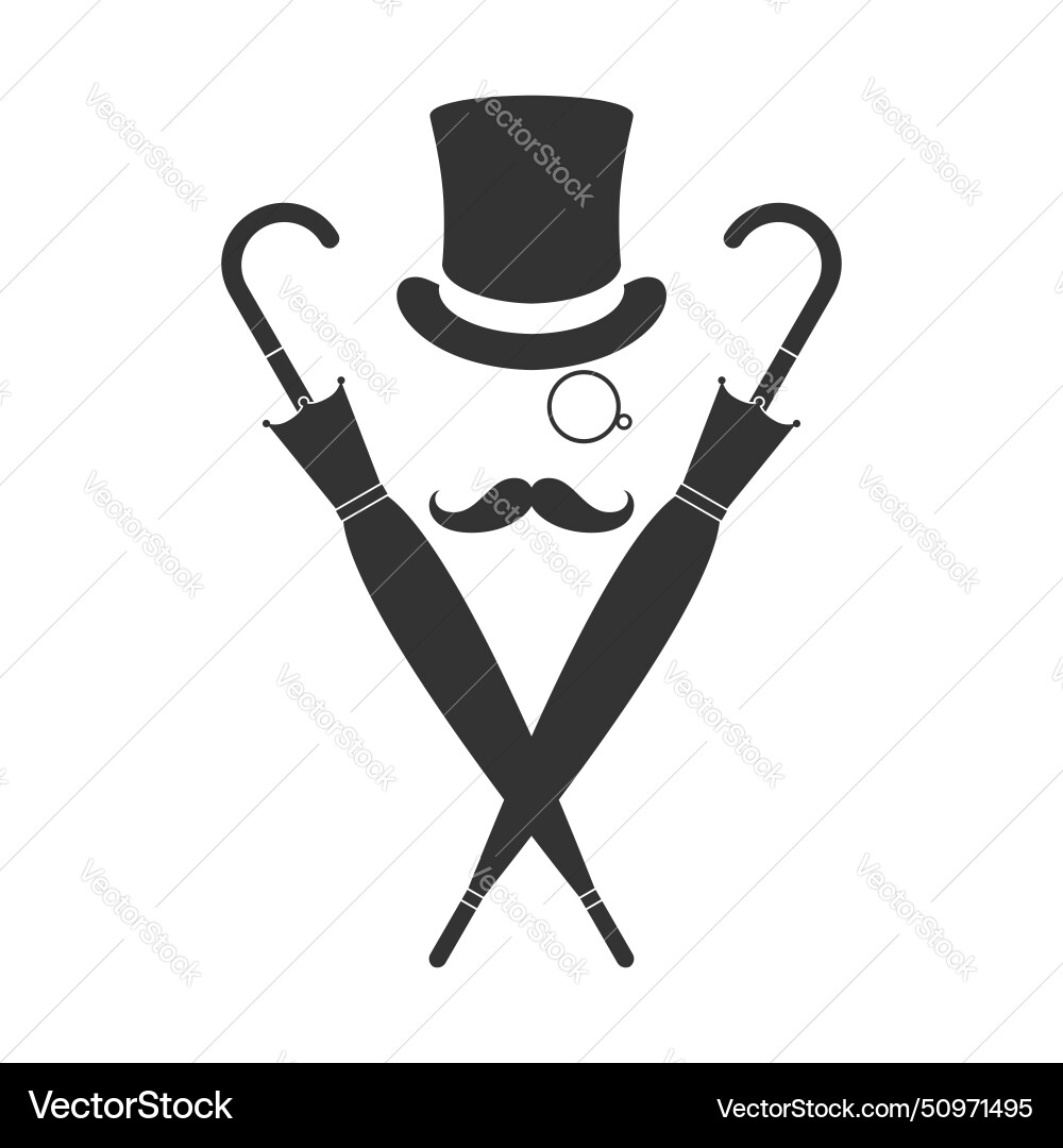 Gentleman club symbol Royalty Free Vector Image
