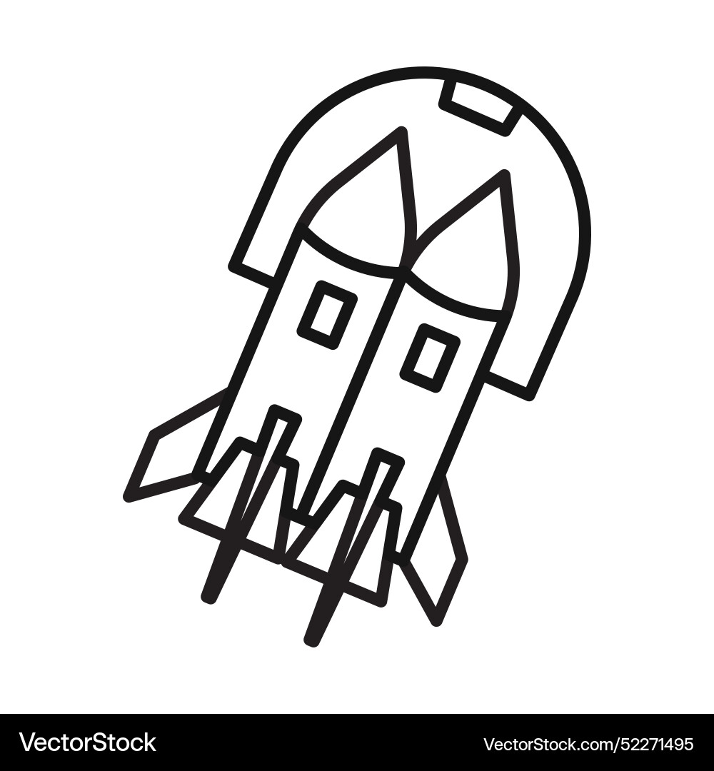 Jet pack icon black line art logo Royalty Free Vector Image