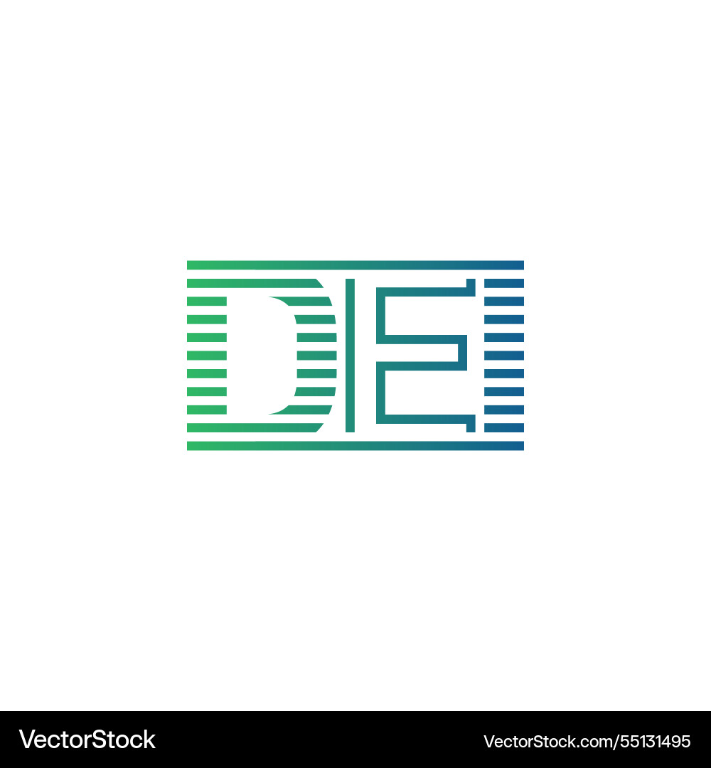 Modern dei logo design letter minimalist Vector Image
