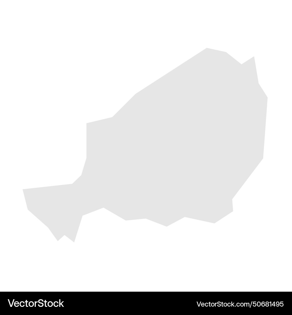 Niger simplified map Royalty Free Vector Image