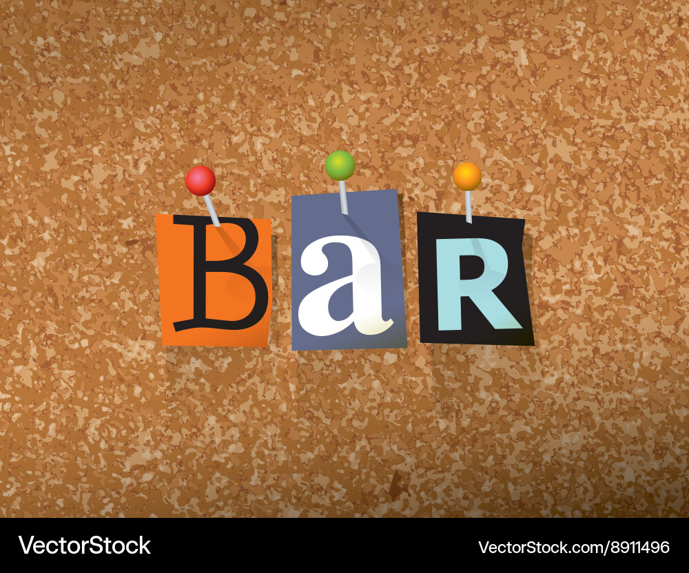 Bar concept Royalty Free Vector Image - VectorStock