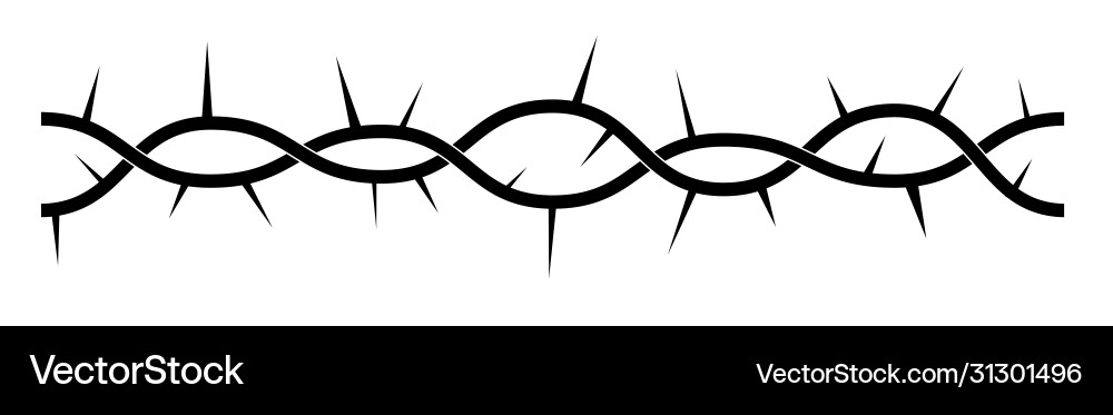 Crown thorns christian symbol Royalty Free Vector Image
