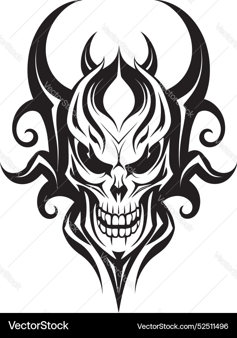 Demonic dominion evil devilhead emblem midnight Vector Image