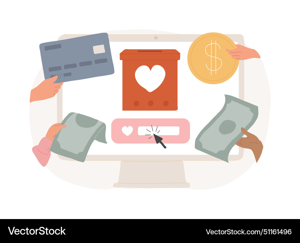 Donation isolated concept Royalty Free Vector Image