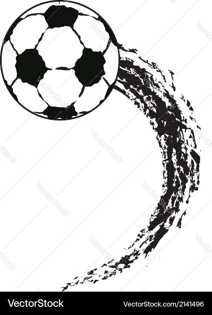 Flying soccer ball Royalty Free Vector Image - VectorStock