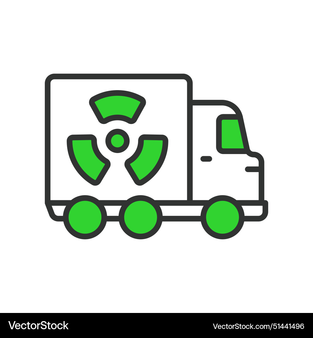 Nuclear transport and logistics in line design Vector Image