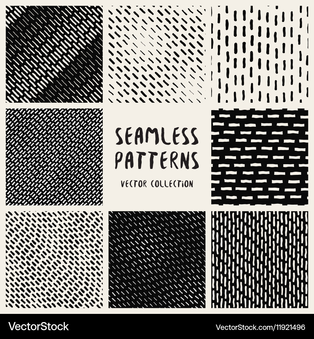 Set geometric seamless pattern Royalty Free Vector Image