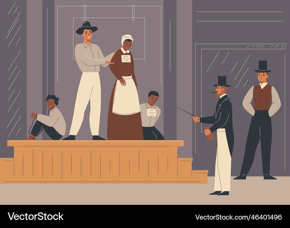 Slavery history background Royalty Free Vector Image