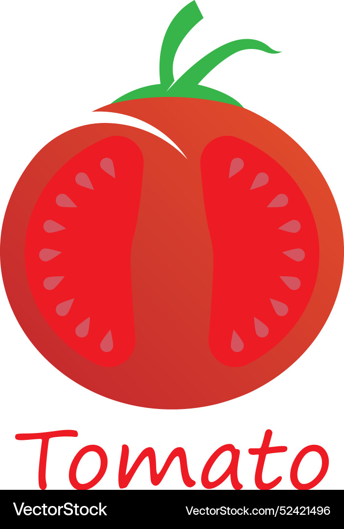 Tomato logo design template Royalty Free Vector Image