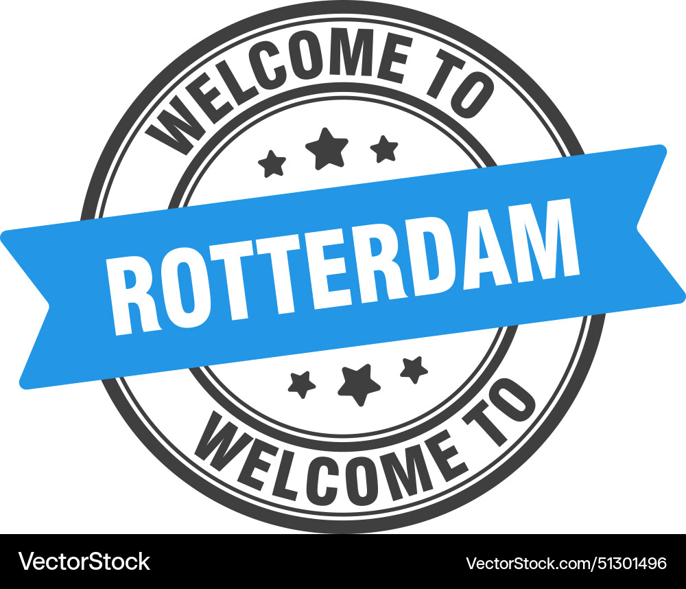 Welcome to rotterdam stamp round sign Royalty Free Vector
