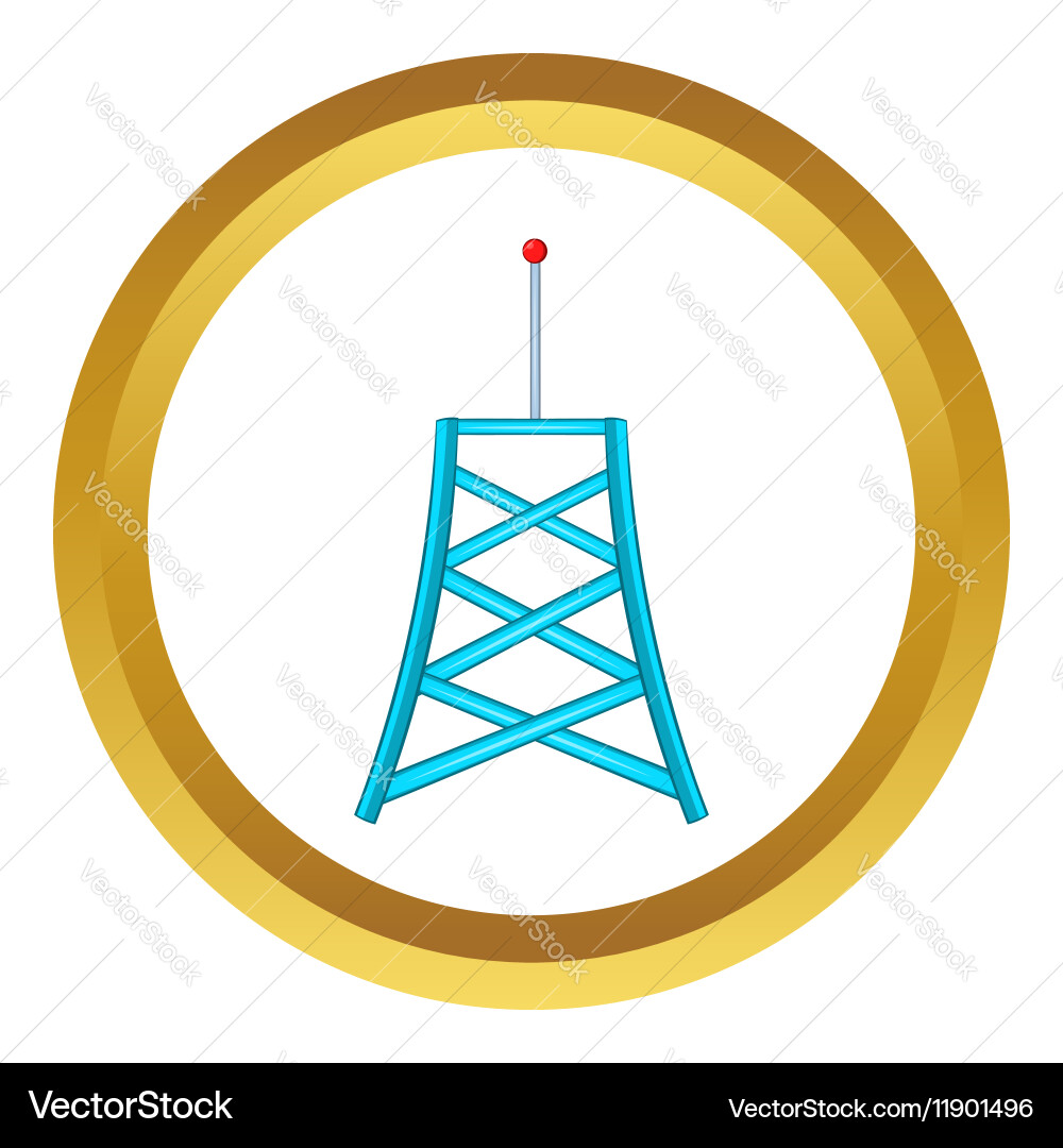 Wireless connection tower icon Royalty Free Vector Image