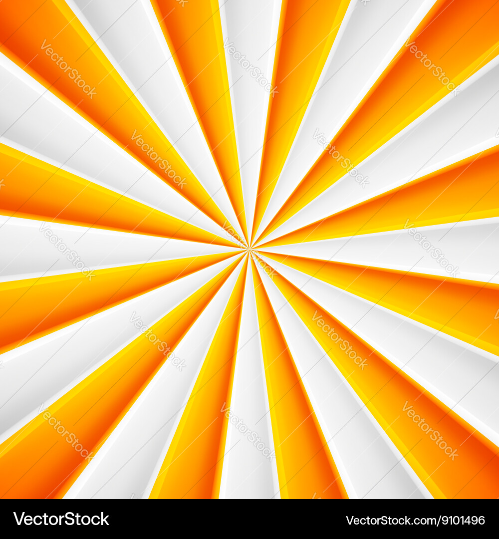 Yellow and white abstract rays circle Royalty Free Vector
