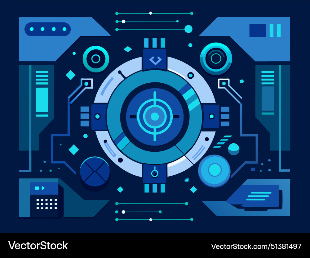 Abstract technology ui futuristic concept hud Vector Image