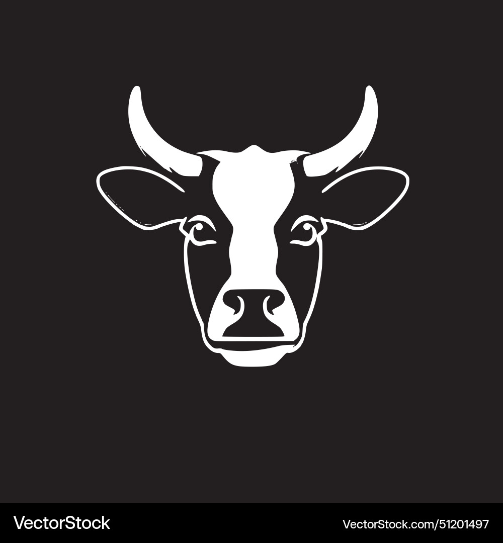 Cow - minimalist and simple silhouette Royalty Free Vector