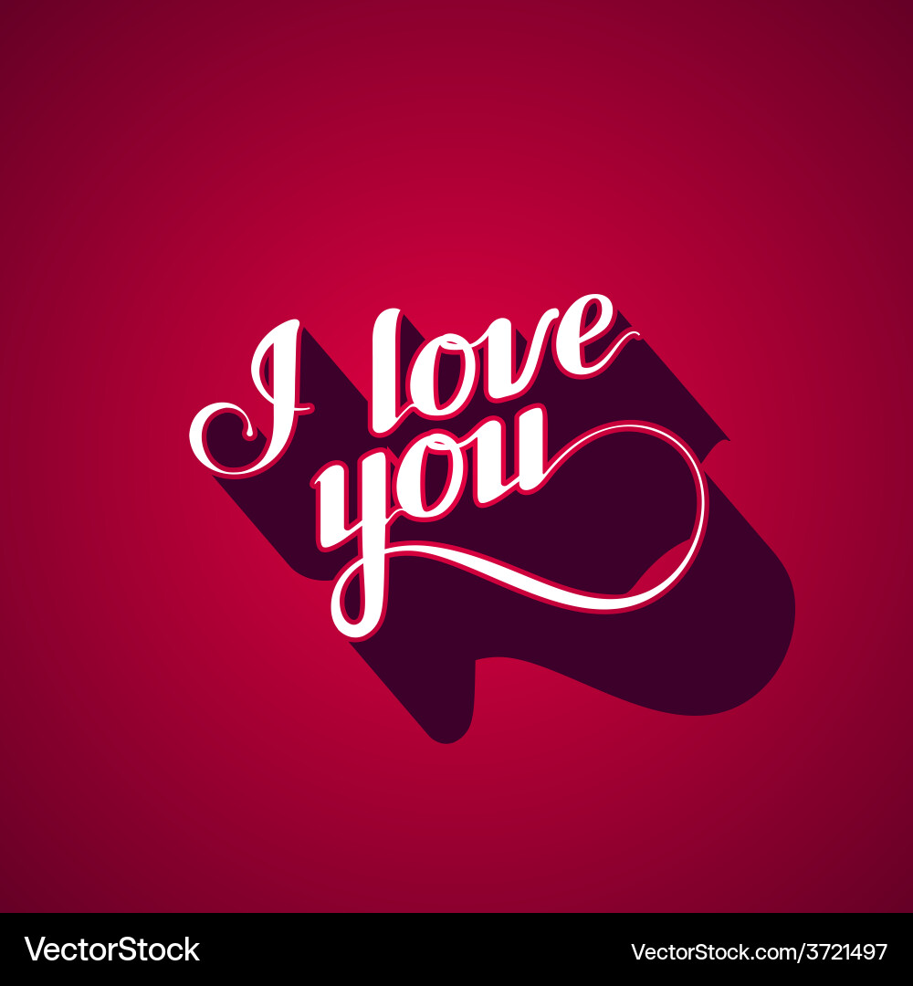 I love you retro label Royalty Free Vector Image