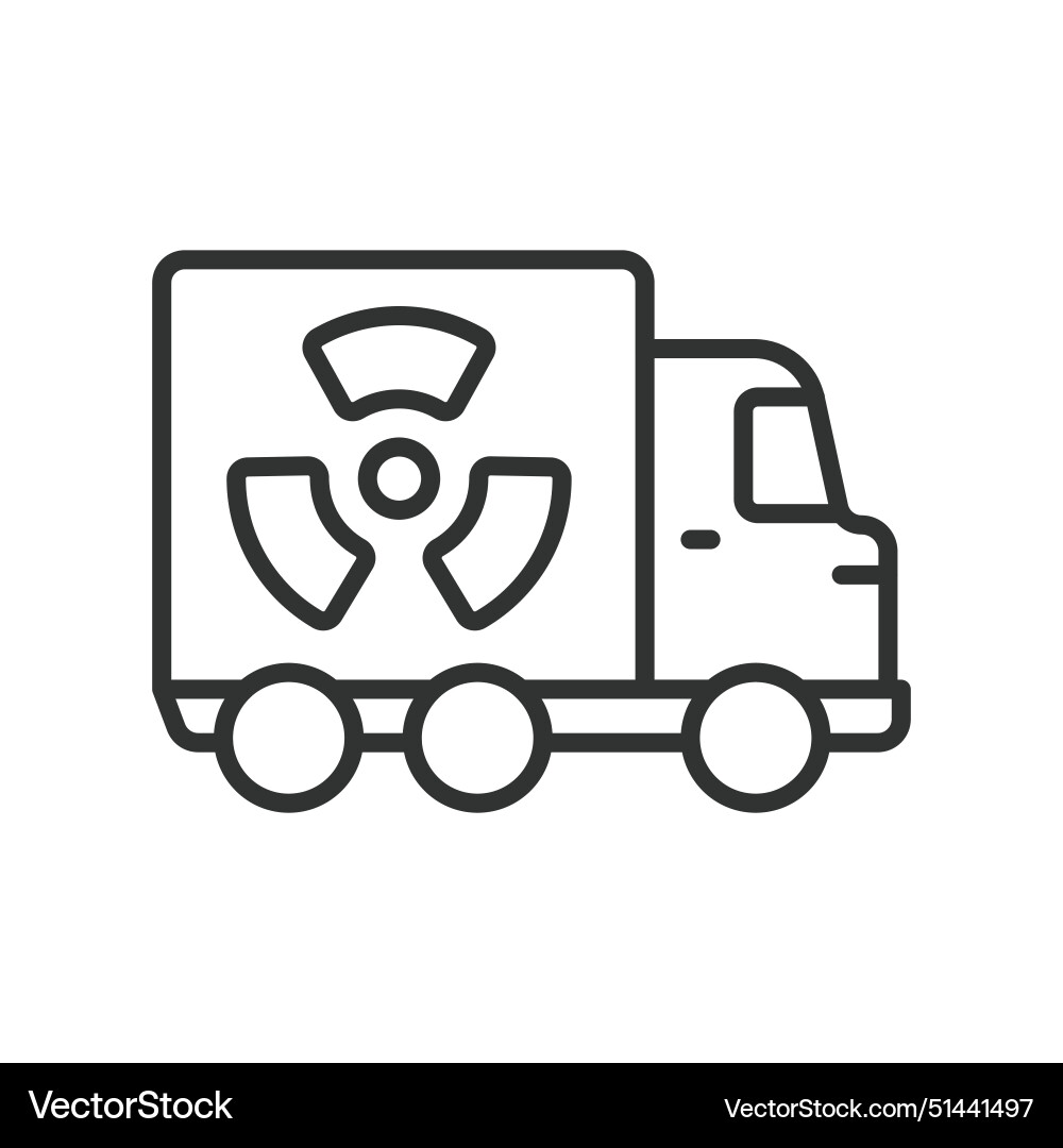 Nuclear transport and logistics in line design Vector Image