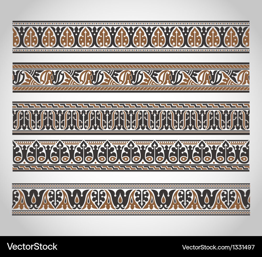 Ornamental Arabic Calligraphy Borders Royalty Free Vector