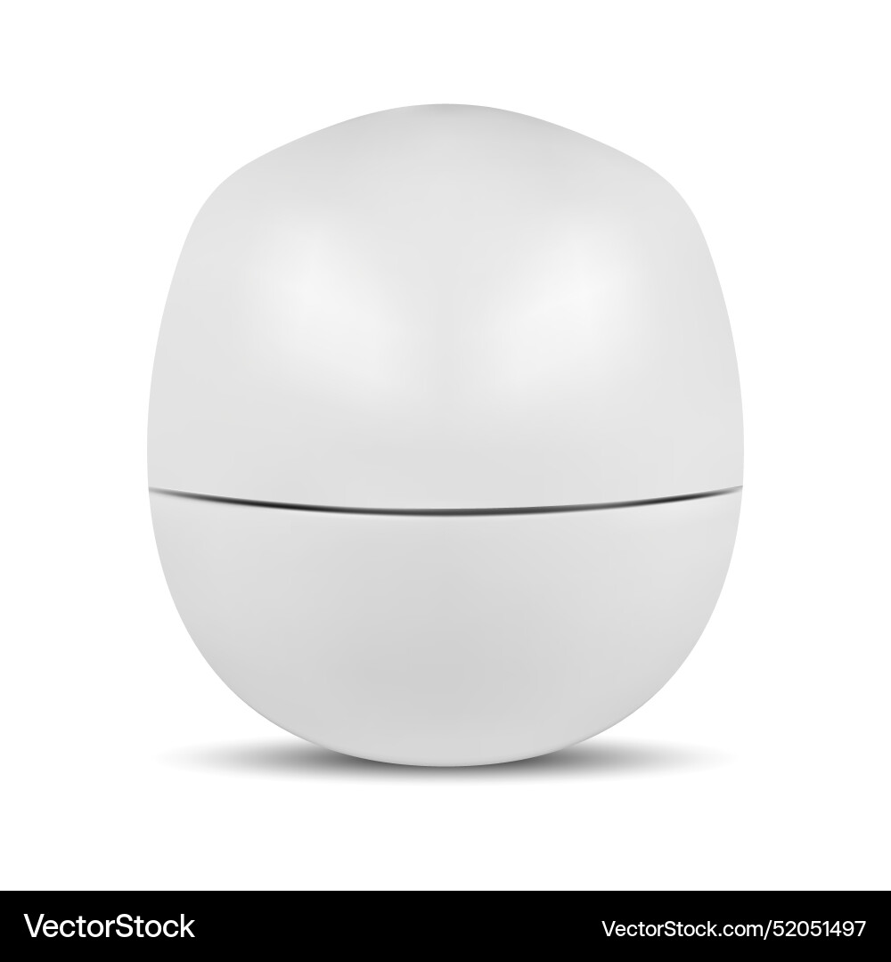 Round lip balm container mockup moisturizing Vector Image
