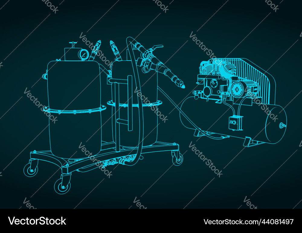 Sand blasting unit Royalty Free Vector Image - VectorStock