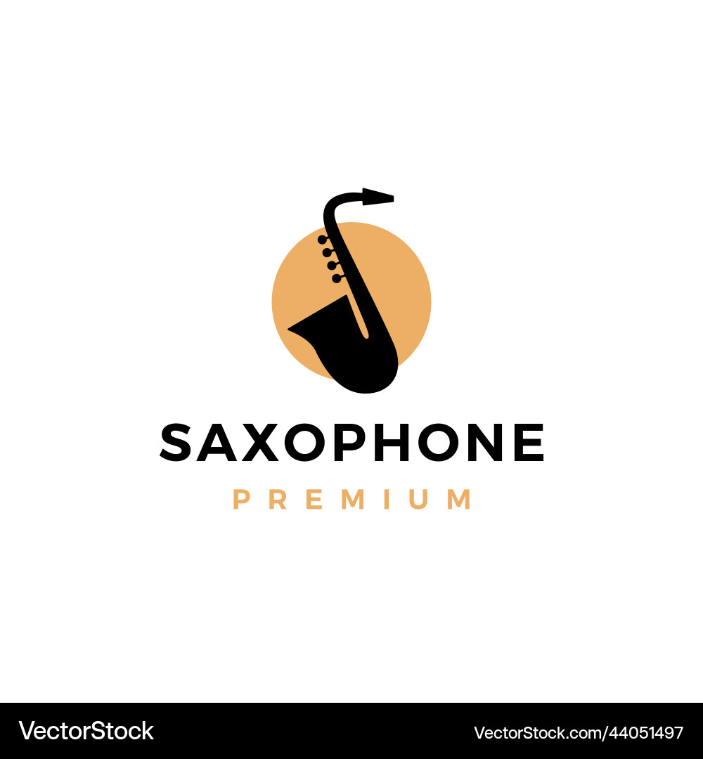Saxophone logo icon Royalty Free Vector Image - VectorStock