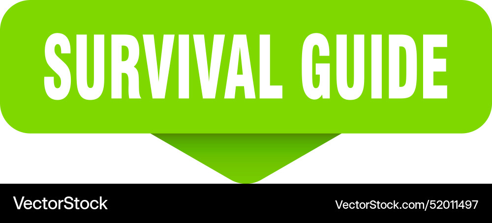 Survival guide sticker sign Royalty Free Vector Image