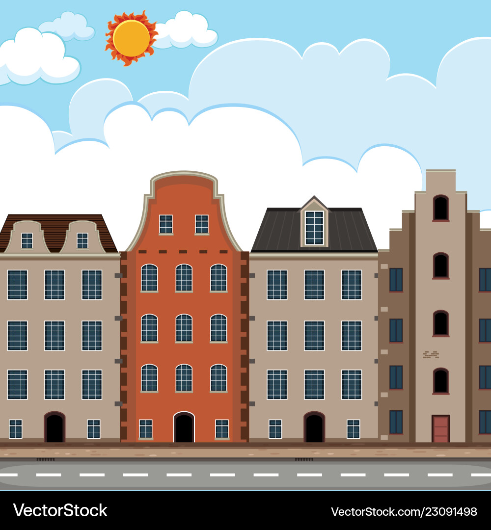 Amsterdam beautiful city landscape Royalty Free Vector Image