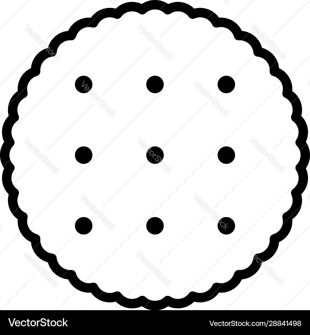 Baked cookie icon outline style Royalty Free Vector Image