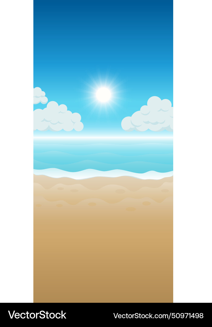 Beautiful sunny tropical beach paradise tropical Vector Image