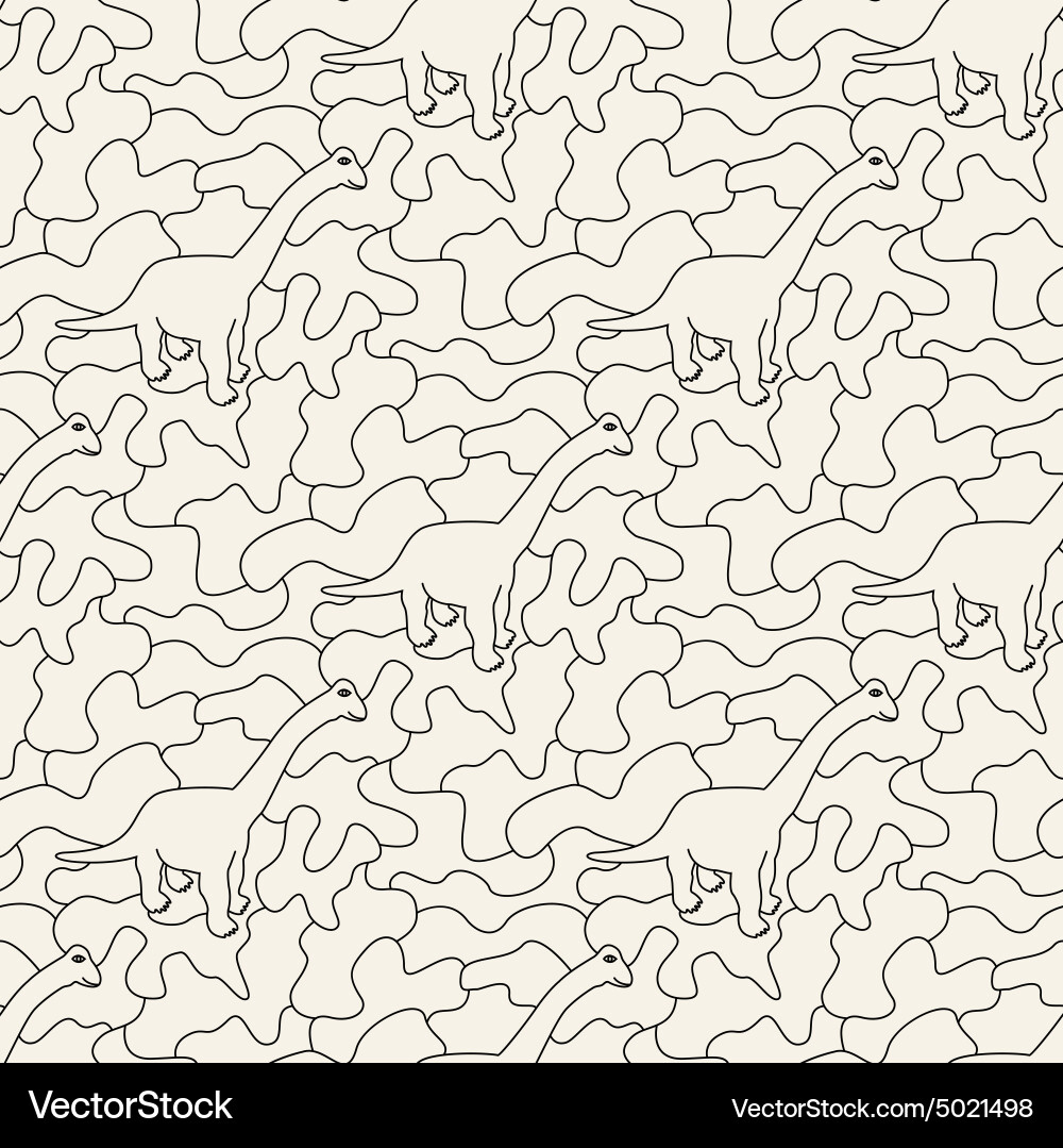 Dinosaur Tile Pattern Royalty Free Vector Image