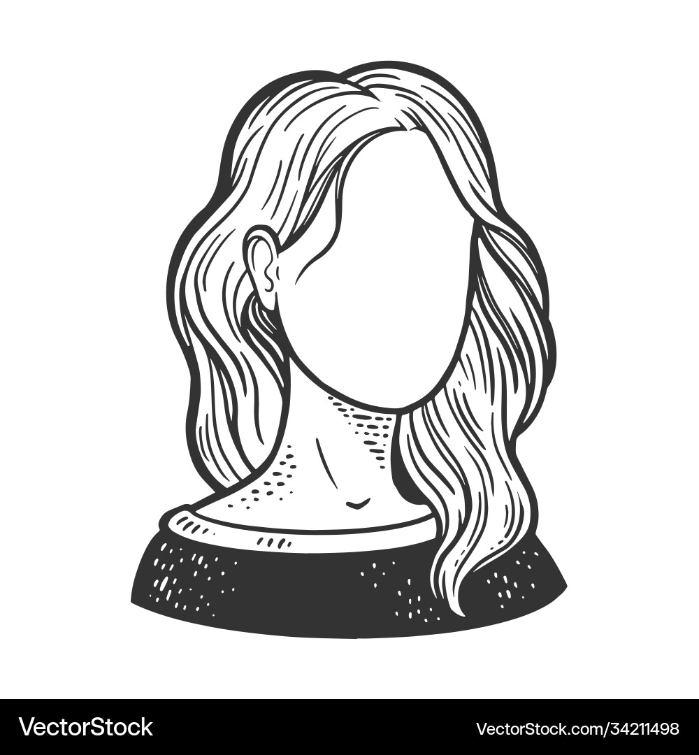 Face Outline Template Girl