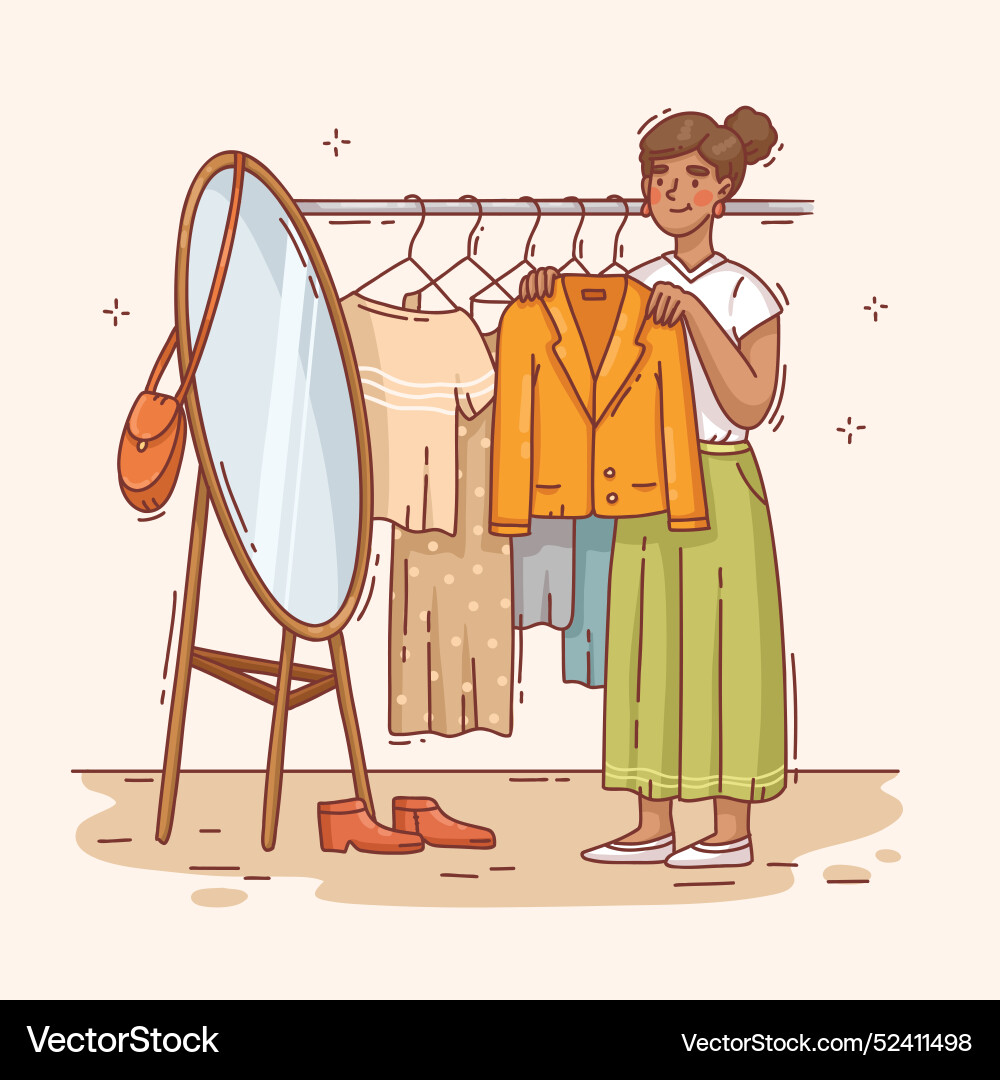 Hand drawn thrift store Royalty Free Vector Image
