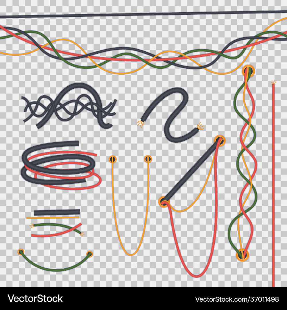 Intertwined Electrical Cables Royalty Free Vector Image