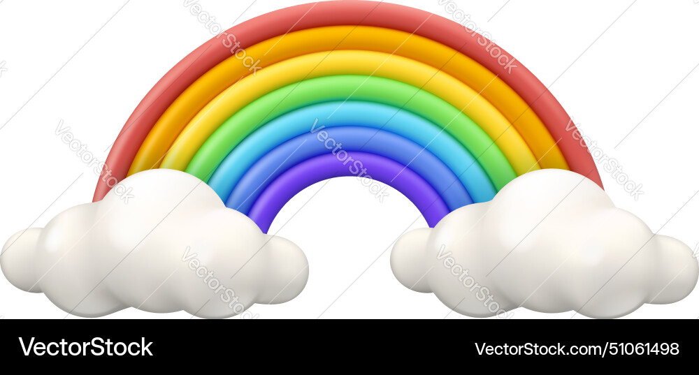 Rainbow icon 3d Royalty Free Vector Image - VectorStock