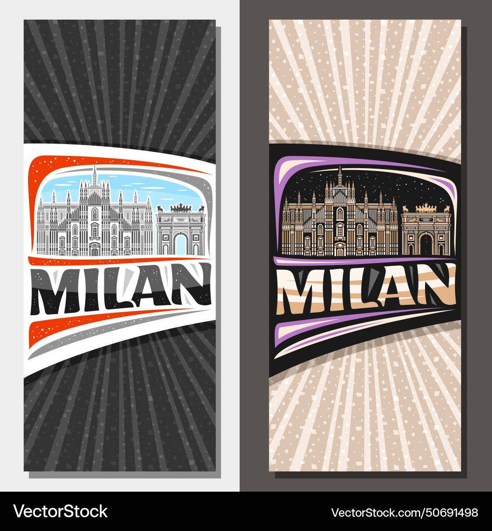Vertical layouts for milan Royalty Free Vector Image