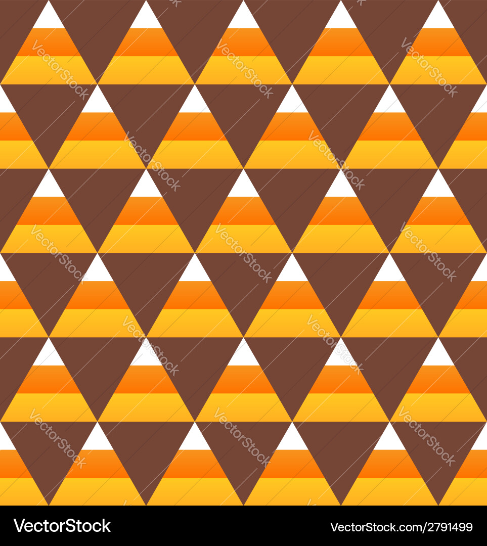 Candy Corn Seamless Pattern - Autumn Colors Vector Image