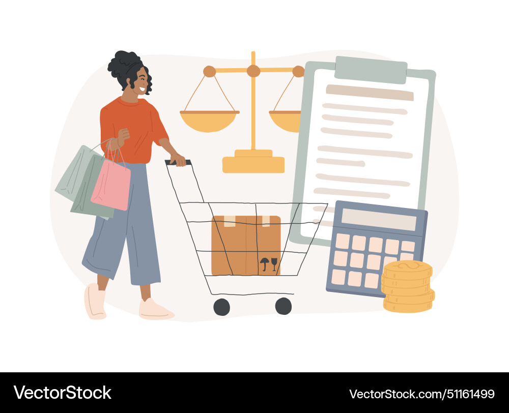 Consumer policy isolated concept Royalty Free Vector Image