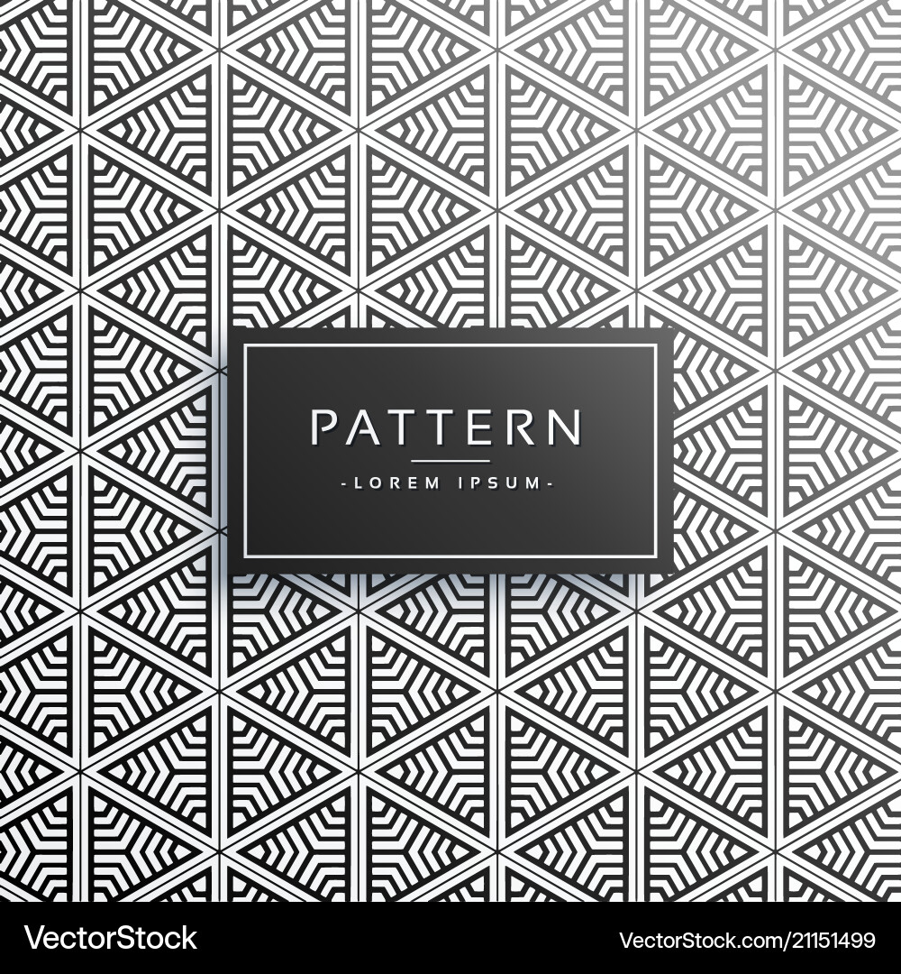 Creative triangle pattern design made with lines Vector Image