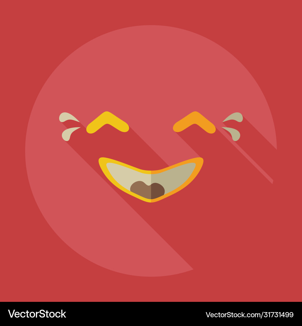 Flat modern design with shadow icons smiley Vector Image