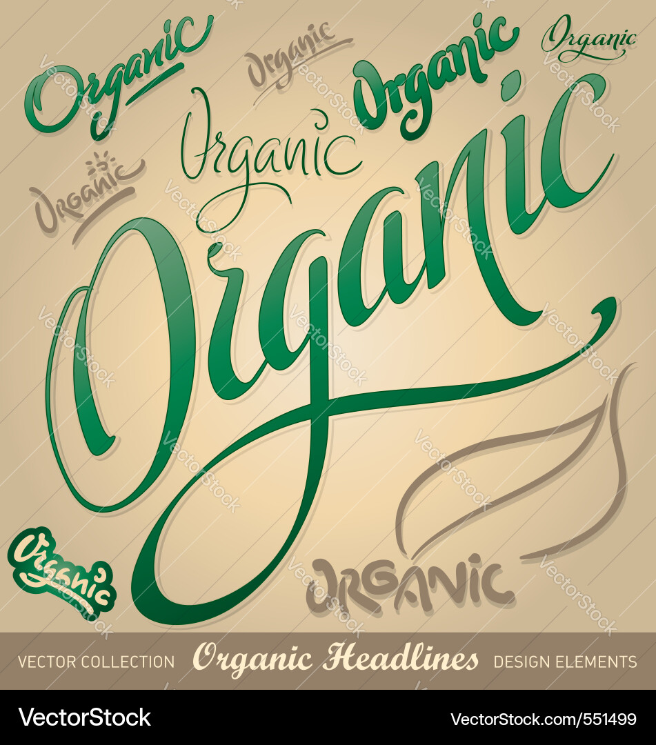 Organische Handschrift Lizenzfreies Vektorbild