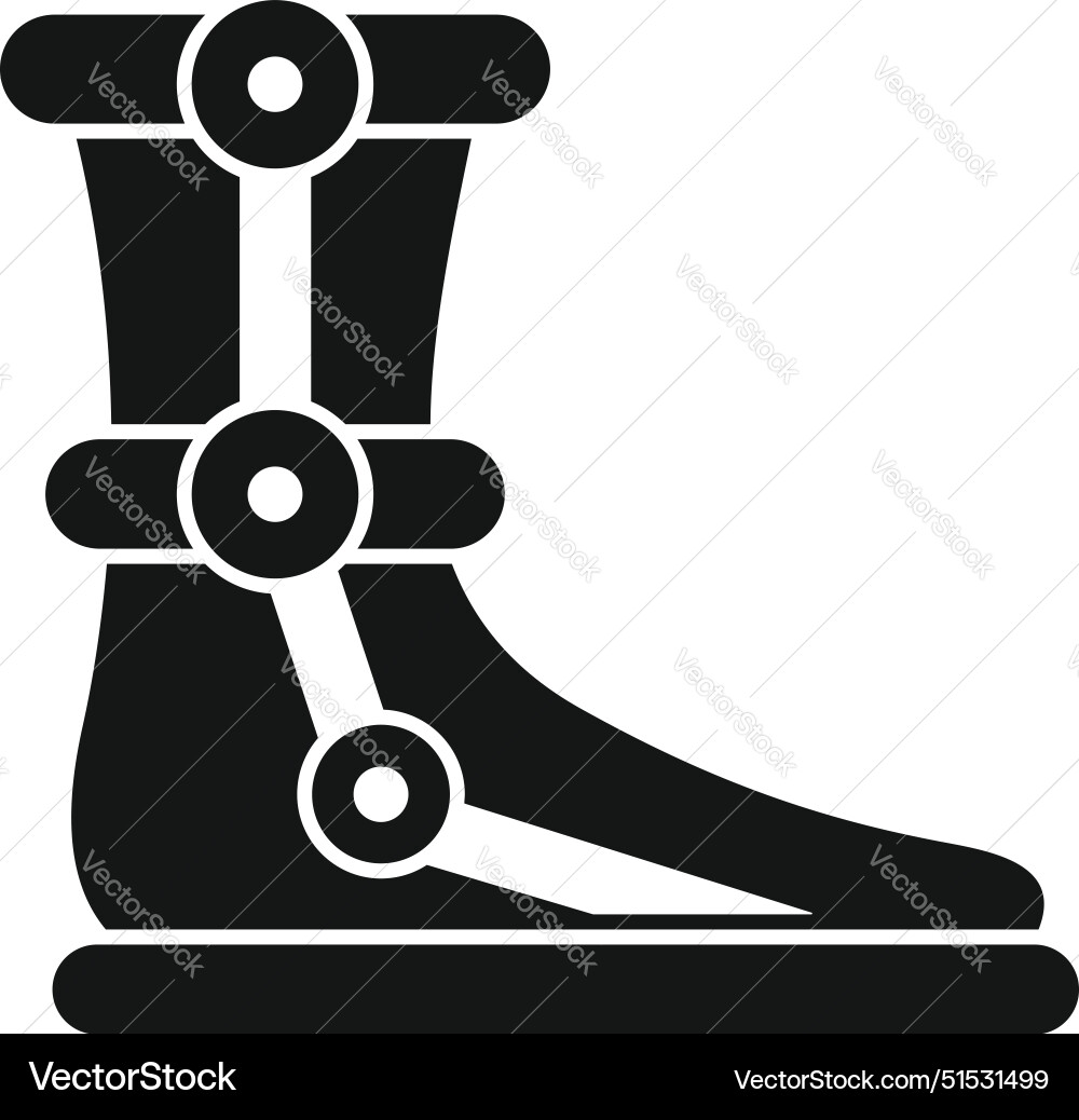 Orthopedic boot foot support icon Royalty Free Vector Image