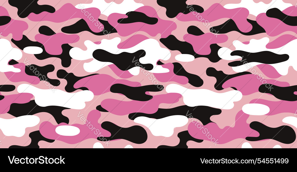 Pink camouflage military pattern Royalty Free Vector Image
