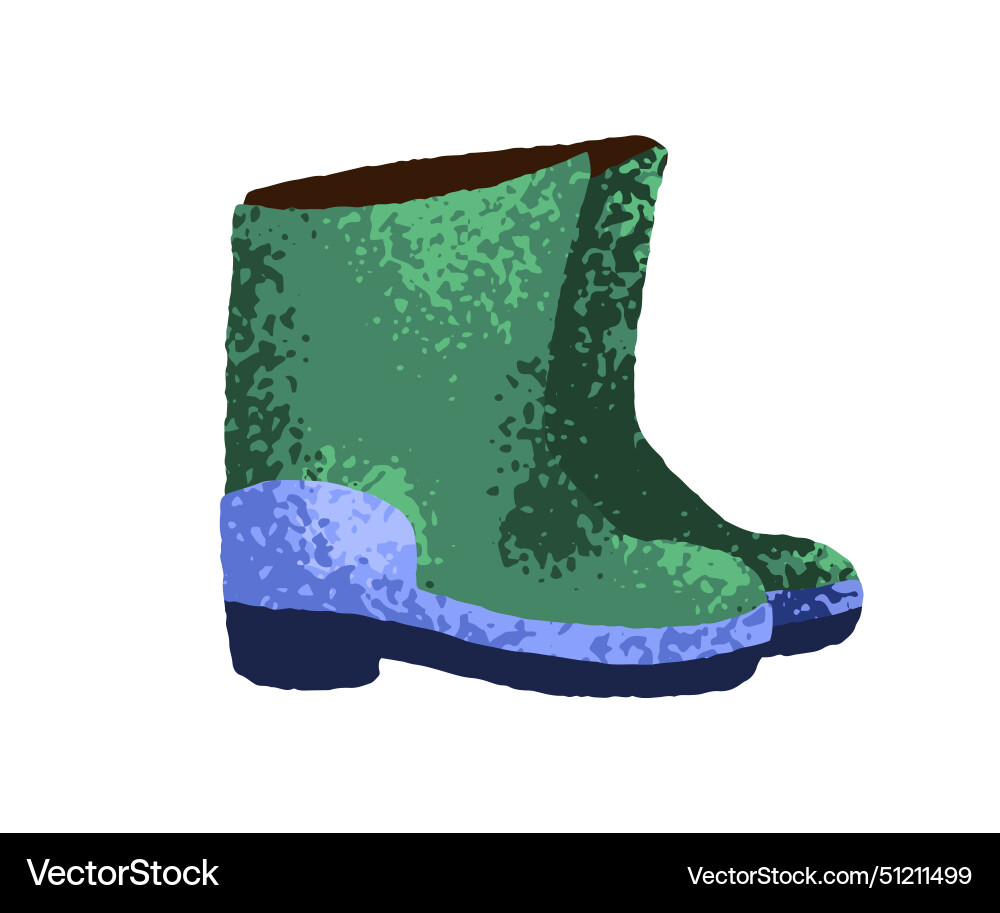 Rubber boots waterproof wellies rainboots Vector Image