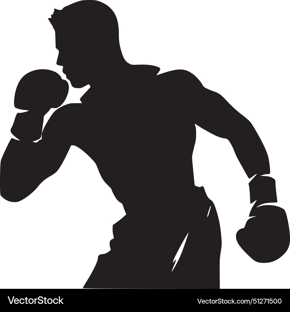 Boxing - black and white isolated icon Royalty Free Vector