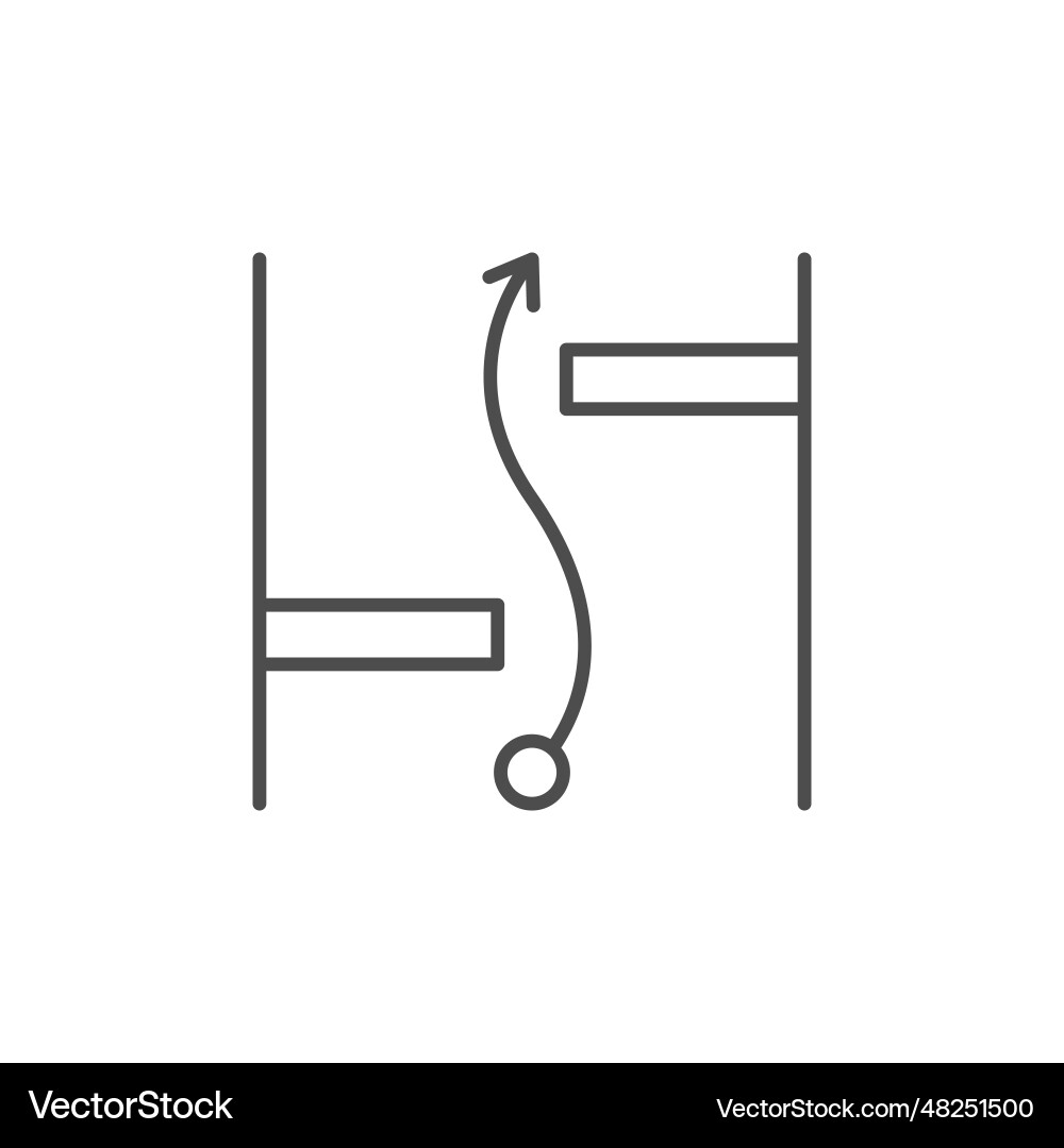 Flexibility or adaptability line icon Royalty Free Vector