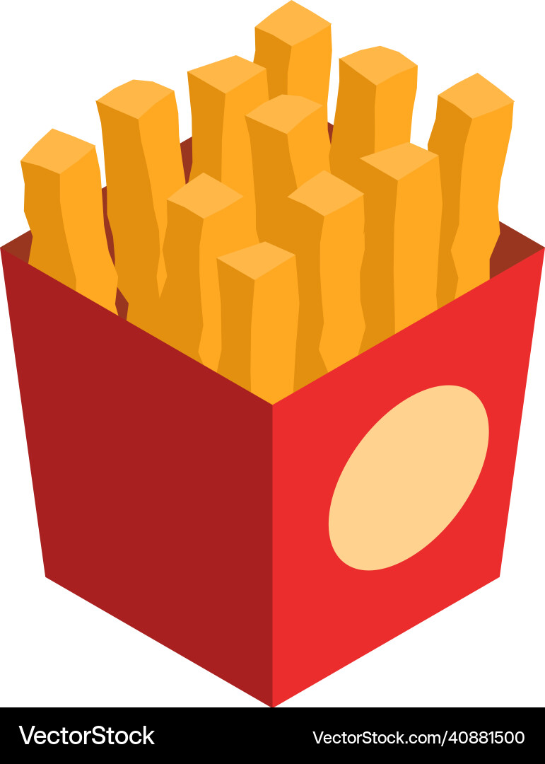 French fries pack composition Royalty Free Vector Image