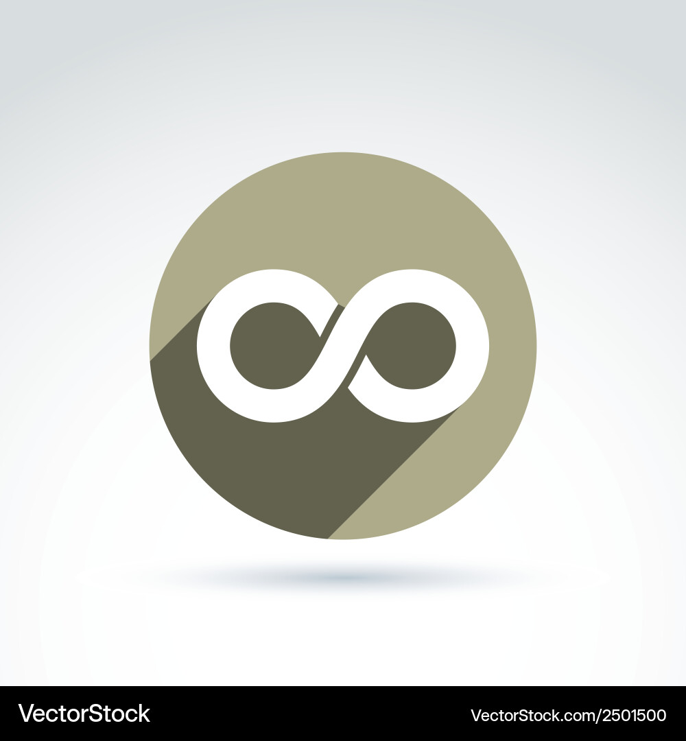 Infinity Symbol Icon Royalty Free Vector Image