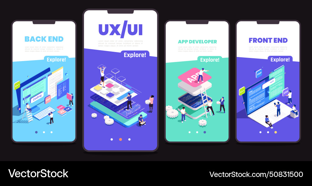 It professions set Royalty Free Vector Image - VectorStock