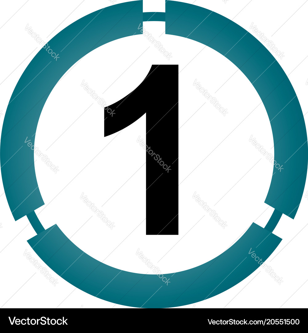 Modern number 1 Royalty Free Vector Image - VectorStock